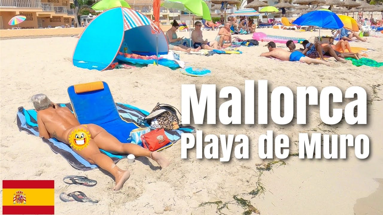 BEST BEACH IN SPAIN? Beach Walking Tour - MALLORCA, PLATJA DE MURO - August 2022 - YouTube