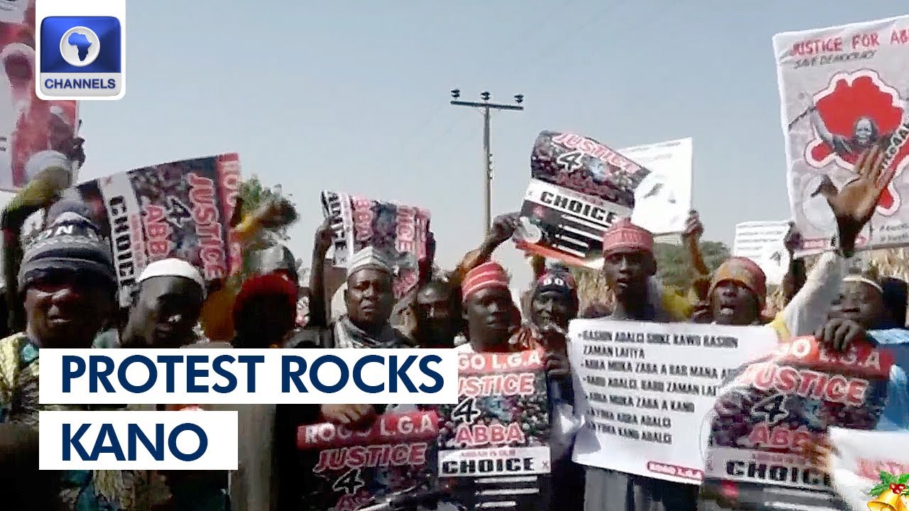 Protest Rocks Kano Over Governorship Dispute - YouTube
