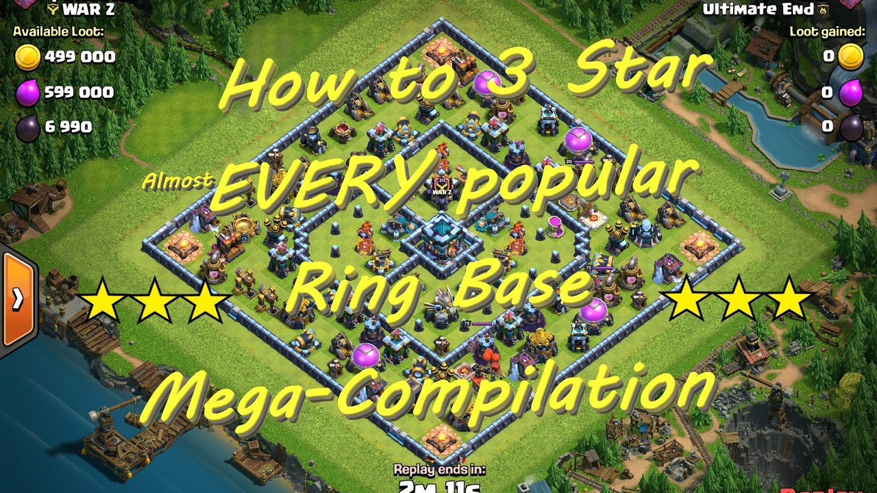 TH13 ALL Popular Ring Bases 3Star⭐️⭐️⭐️ 70 Base Mega-Compilation: Clash ...