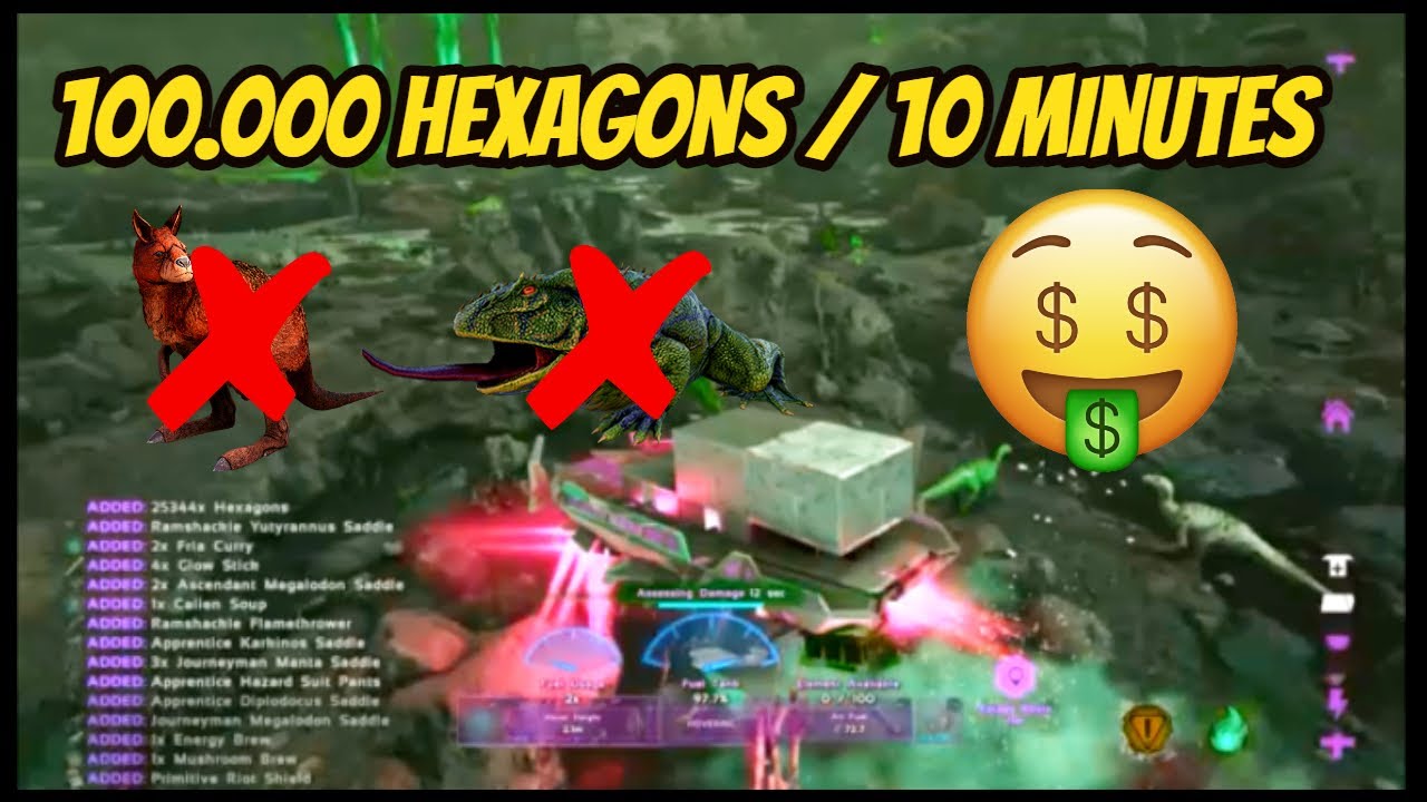 THE BEST MISSION TO GET HEXAGONS IN ARK | PS4 ARK OFFICIAL SMALL TRIBES ...