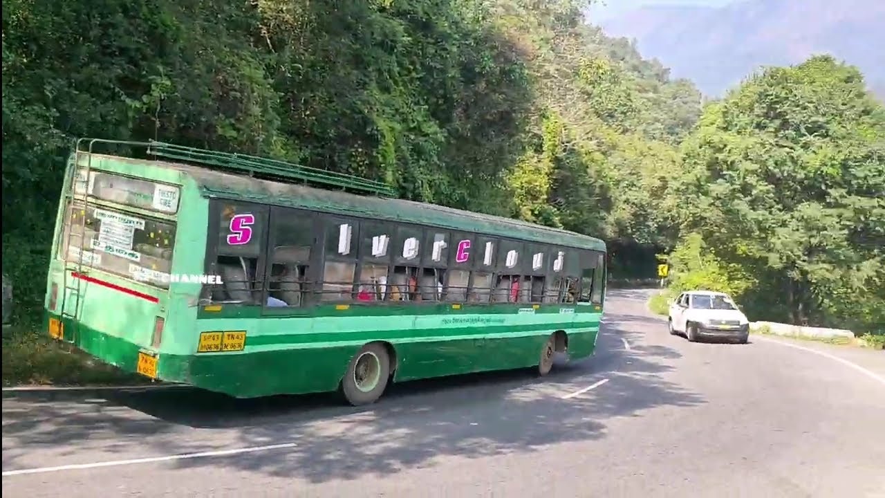 Old government bus turning on big hairpin bend in ootyhills - YouTube
