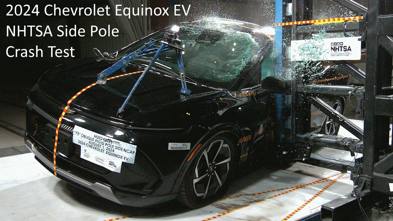 2024-2025 Chevrolet Equinox EV NHTSA Side Pole Crash Test - YouTube