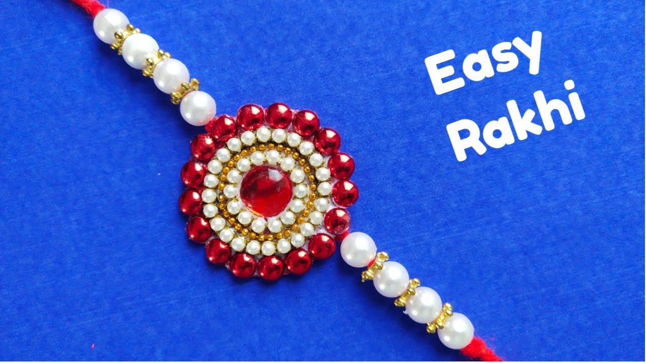 How to Make Beautiful Rakhi at Home/ लोकडाउन में घर पर राखी बनाये 🤔 ...
