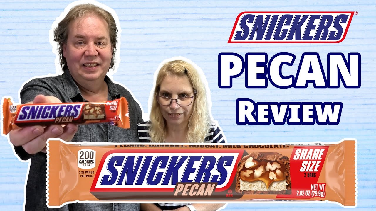New Snickers Pecan Candy Bar Review! Sweet or Salty? Must Watch! - YouTube