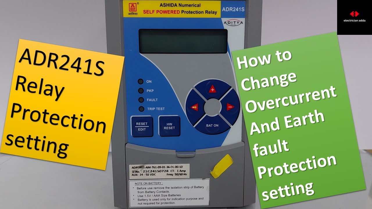 ADR241S relay operation| how to set Ashida ADR241S relay setting | RMU ...