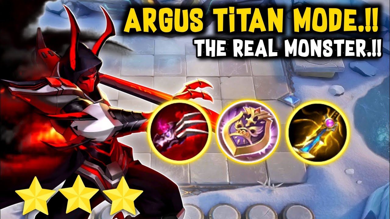 ARGUS TITAN MODE.!! THE REAL MONSTER.!! MAGIC CHESS MOBILE LEGENDS ...