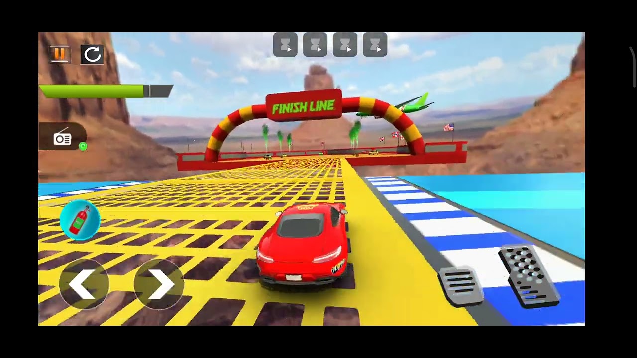 mega ramp car stunt racing game red car 🚔🚔 Nishant gaming real car ...