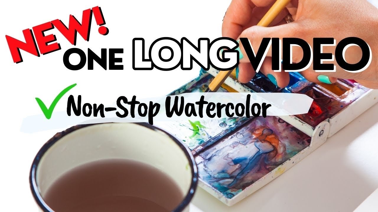 3hrs PLUS of non-stop watercolor painting to soothe your soul - YouTube