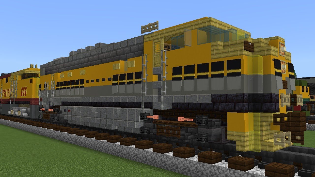 Minecrafting Tutorial Rio Grande EMD F9 Locomotive How to Build - YouTube