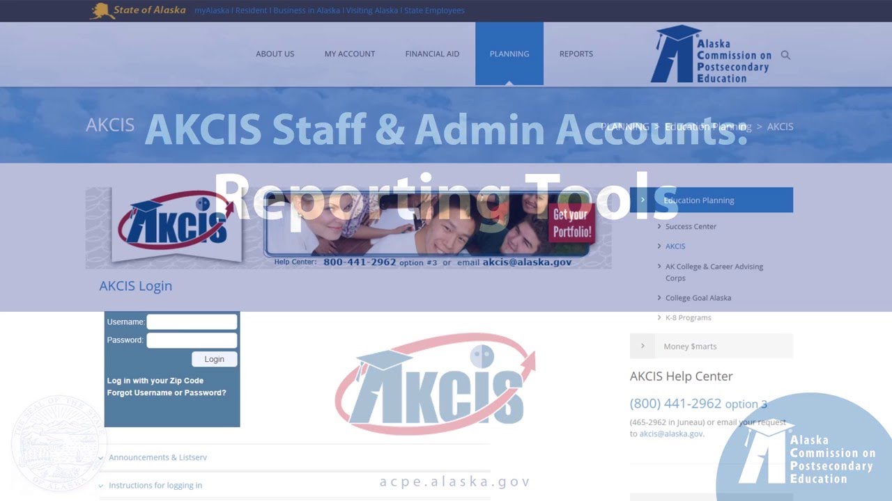 AKCIS Staff & Admin Accounts: Reporting Tools - YouTube