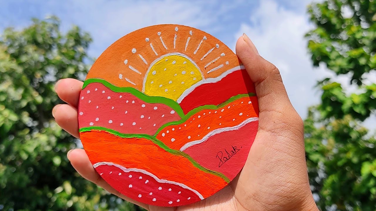 How To Draw Sunrise Painting | Easy | Step By Step Tutorial | - YouTube