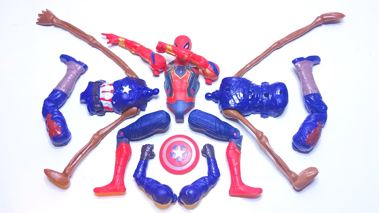 Assemble Marvel Toys- SPIDERMAN & CAPTAIN AMERICA vs SIREN HEAD ...