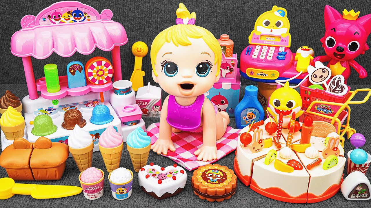 65 Minutes Satisfying with Unboxing Ice Cream Toys,Register Cash ...