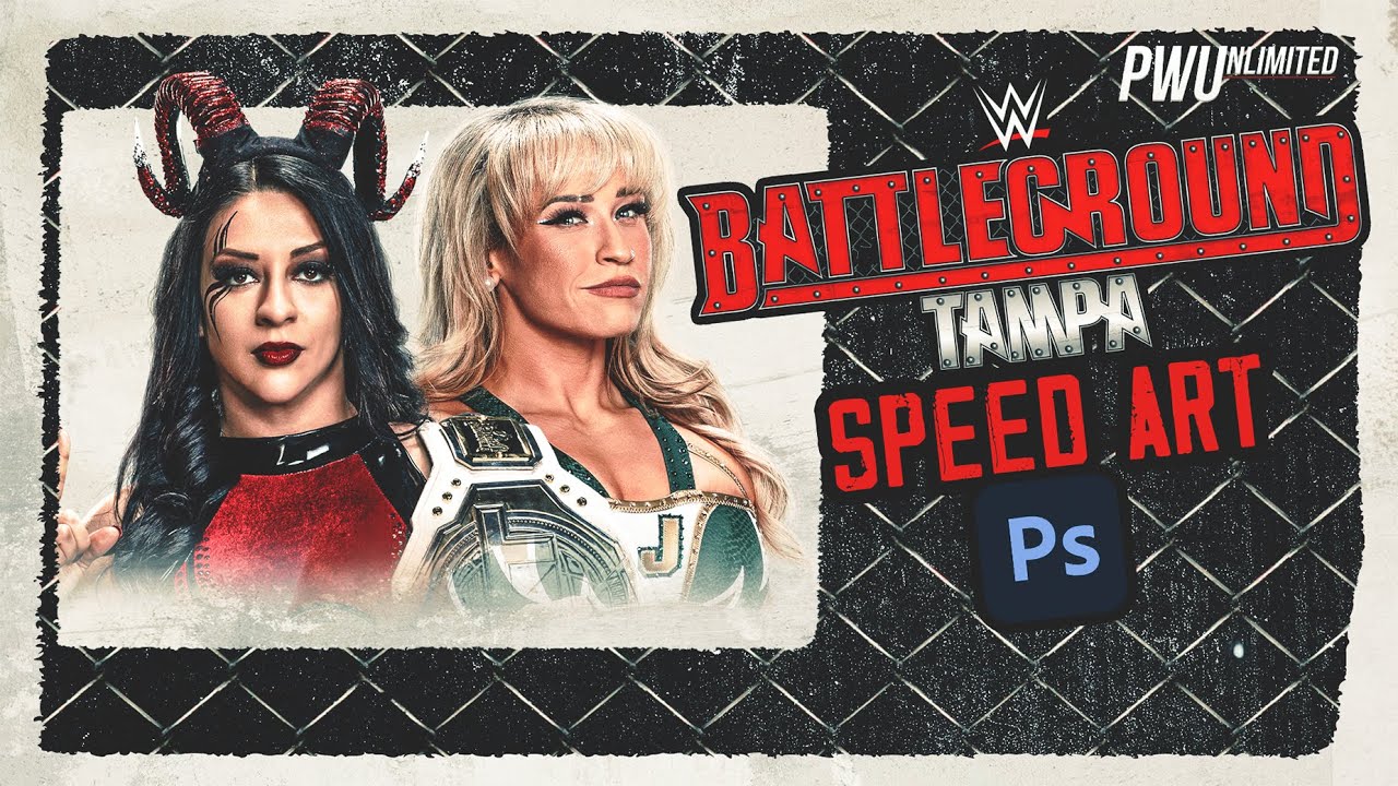 WWE Battleground Speed Art | Wrestling Graphics - YouTube