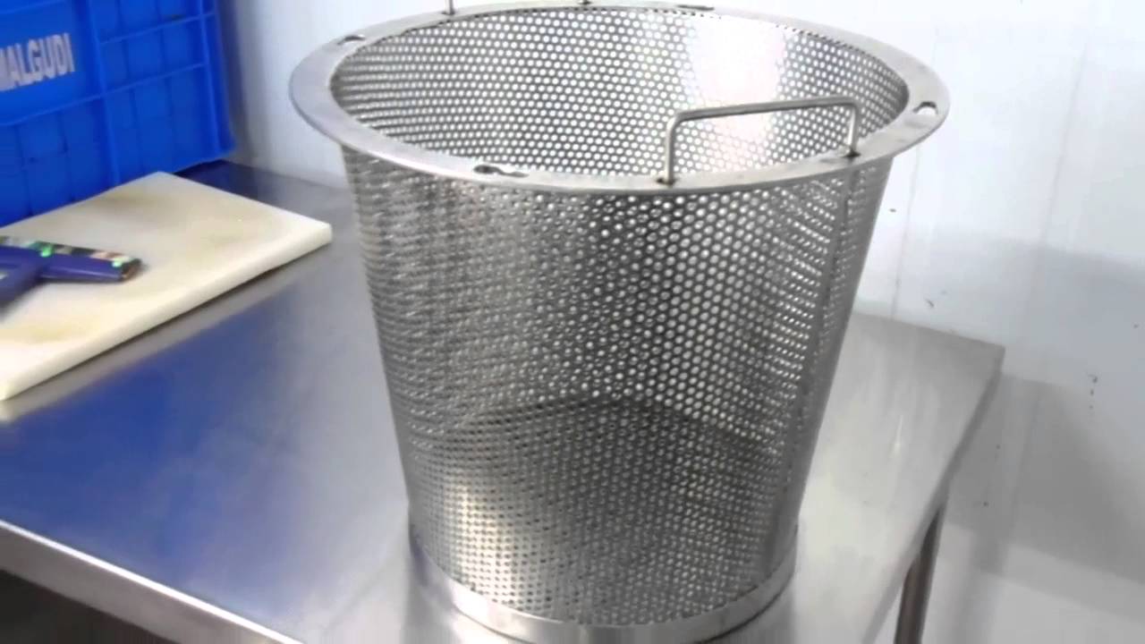perforated bucket for spin dryer - YouTube