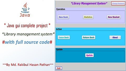 Library Management System Complete Project Java Gui - YouTube