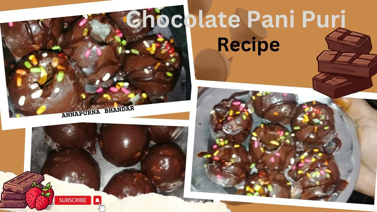 Chocolate Pani Puri Recipe || #chocolate #chocolatecake #chocolates # ...
