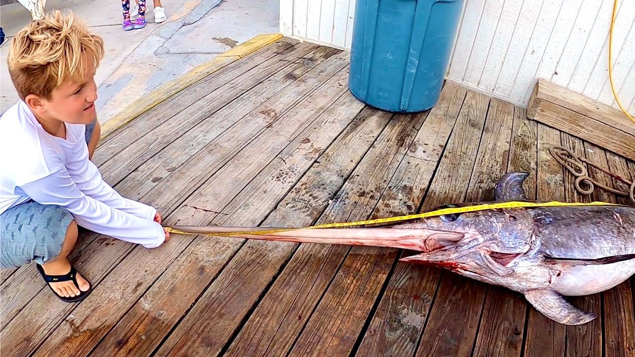 Kids FIRST BROADBILL! Catch and Clean! September Swordfish Camp Day 2 ...