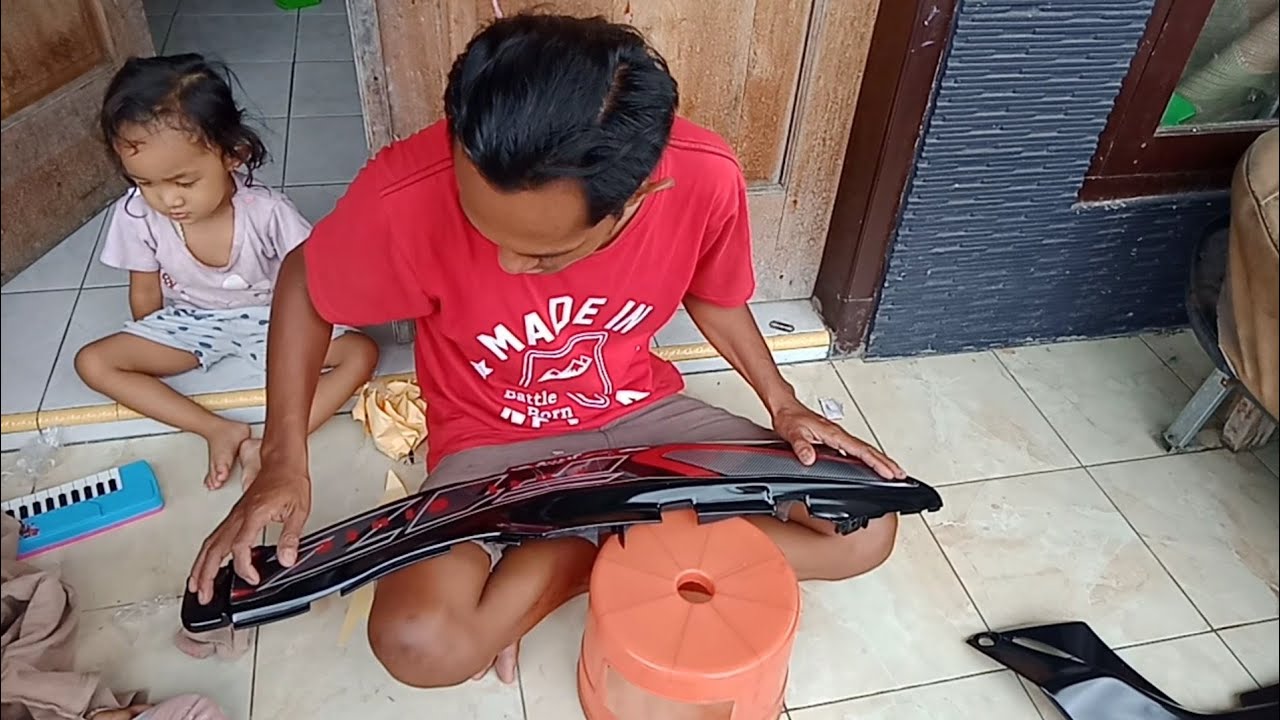 Cara mudah pasang striping motor tanpa perlu pakai air dan hair dryer ...