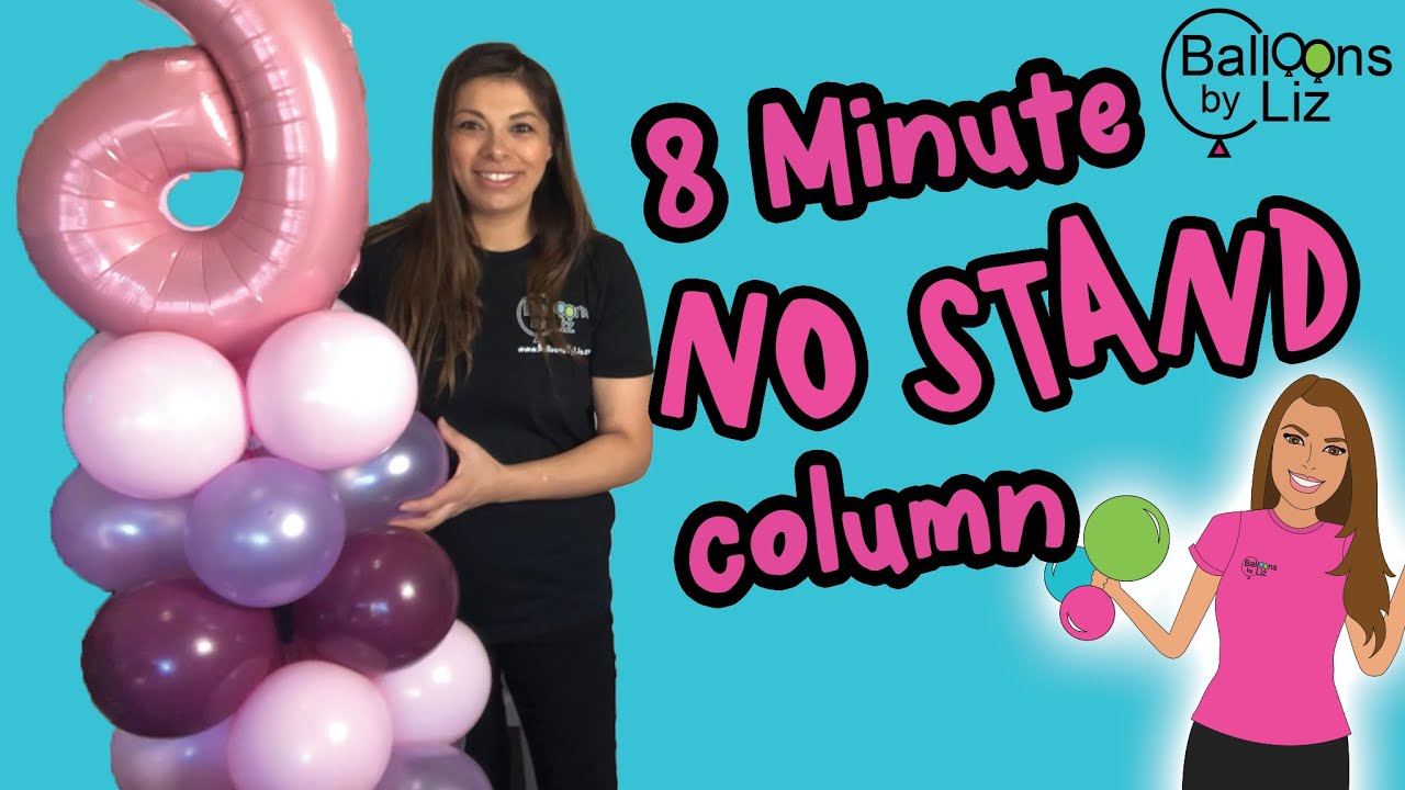 Diy 8 Minute Balloon Column Tutorial Youtube