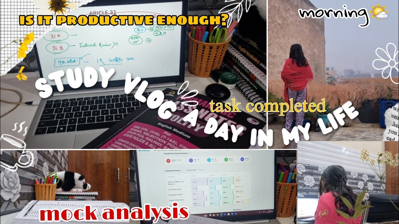 ssc cgl study vlog📖🌤||just trying to be productive💪🎧#ssc #studyvlog #cgl #studyroutine #ssccgl ...