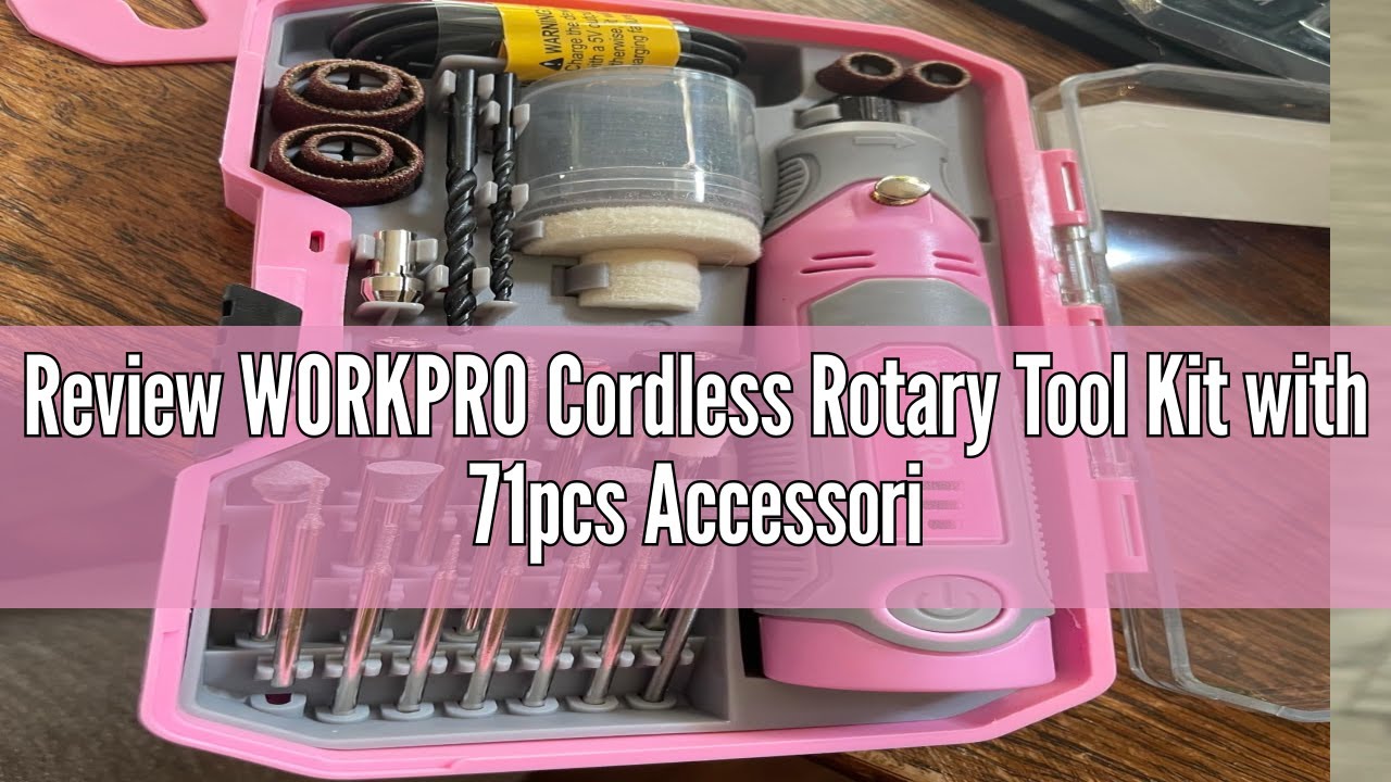 Review WORKPRO Cordless Rotary Tool Kit with 71pcs Accessories, 3 ...