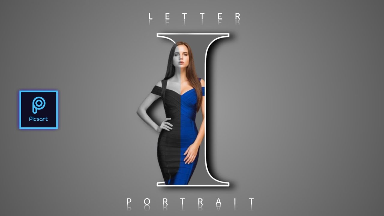 Letter ( I ) Portrait Design Tutorial in Pixellab and Picsart | Bangle ...