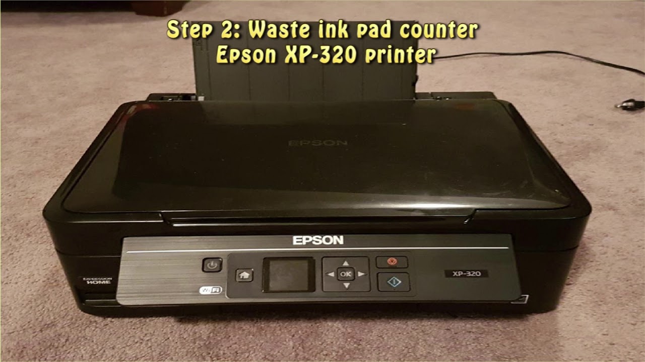 Reset Epson XP 320 Waste Ink Pad Counter - YouTube