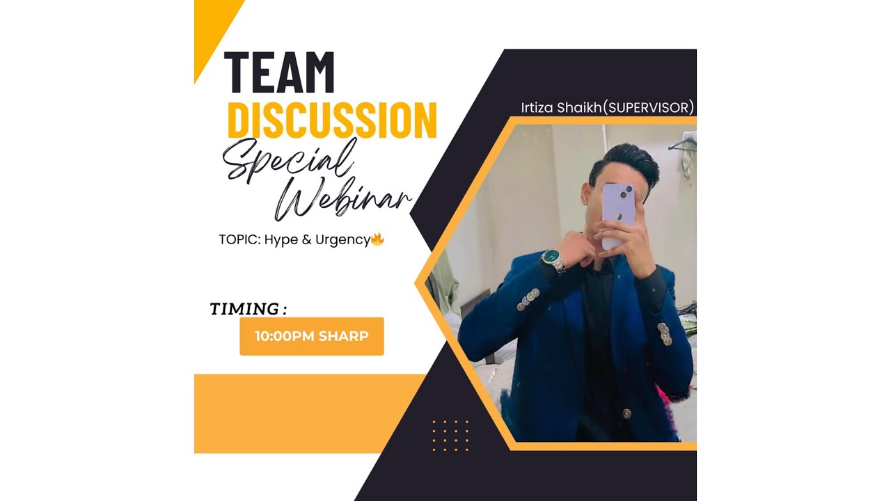 Hype & Urgency session By Irtiza Shaikh(SUPERVISOR) - YouTube
