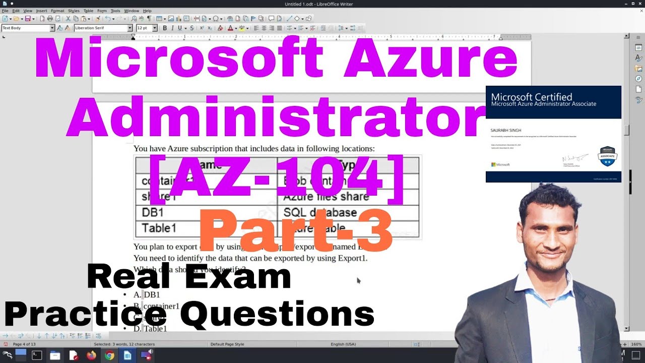Microsoft azure administrator real exam practice questions and answers ...
