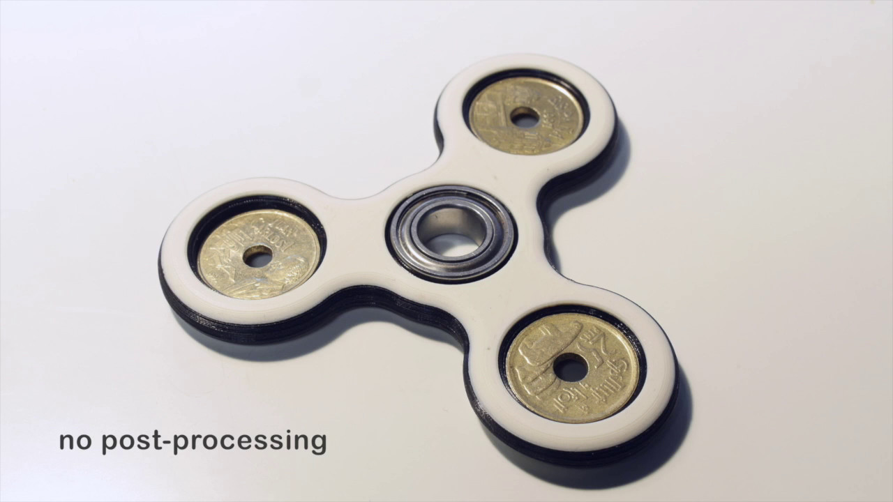 Ultimaker Mark2 dual-extrusion fidget spinner - YouTube