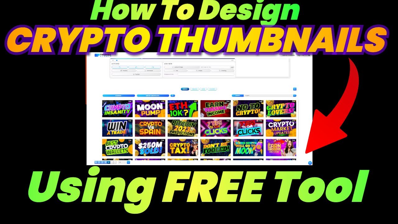 HOW TO CREATE CRYPTO YOUTUBE THUMBNAILS FREE WITHIN 1 MIN - YouTube