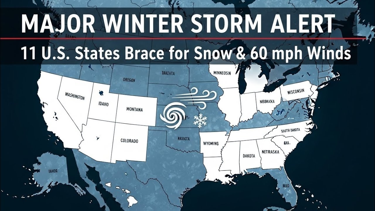 Major Winter Storm Alert:11 U.S.States Brace for Snow & 60 mph Winds# ...