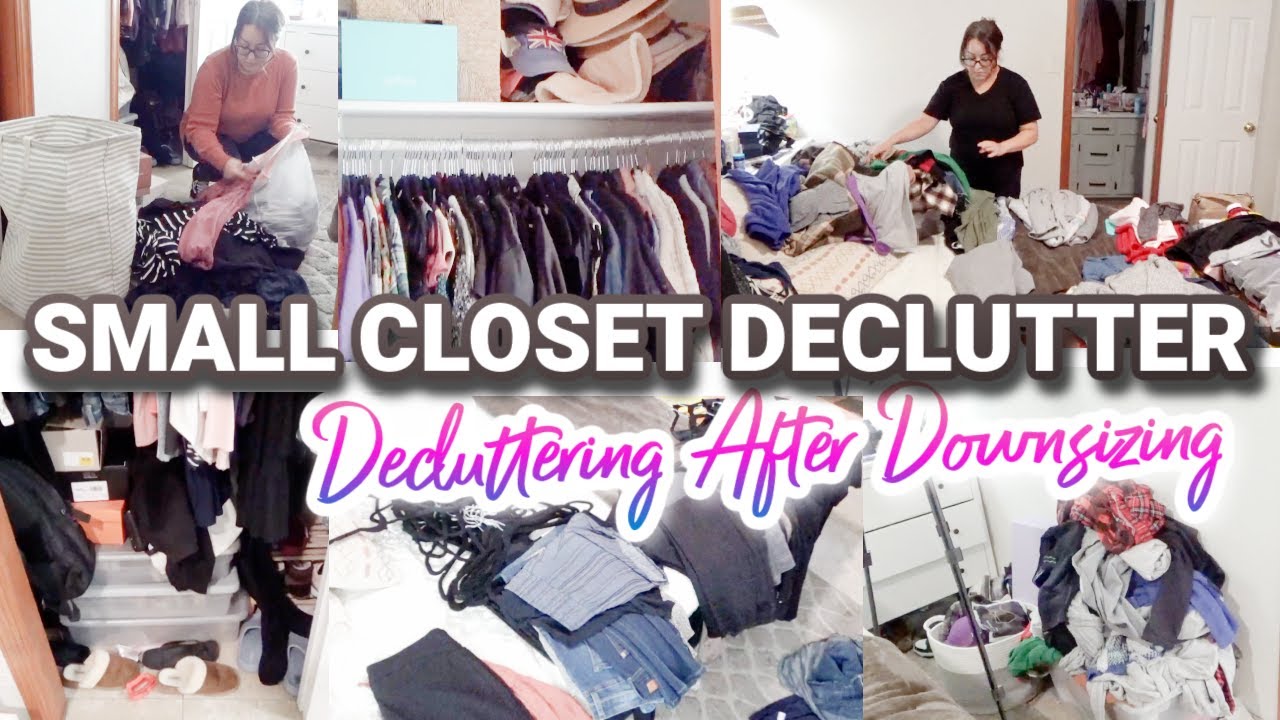 Decluttering AFTER Downsizing. Small Closet Declutter. Small Closet ...