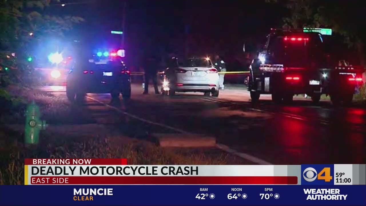Deadly motorcycle crash on Indy's east side - YouTube