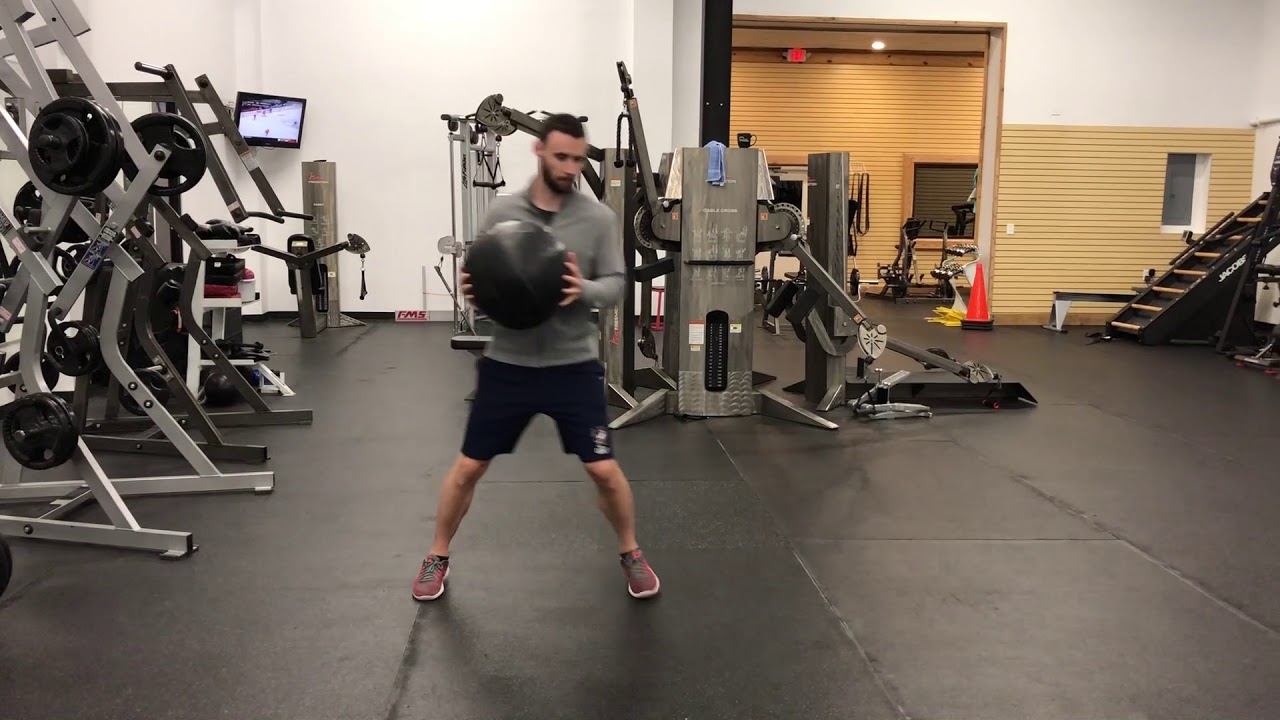 Lateral Shuffle w/ Diagonal Med Ball Slam - YouTube