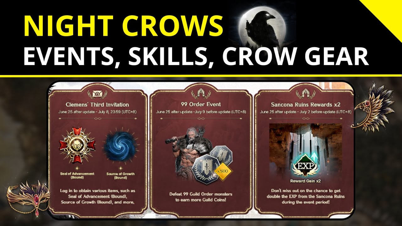 Night Crows | Celebration Event Week 3, New Gear and Skills!🔥 - YouTube