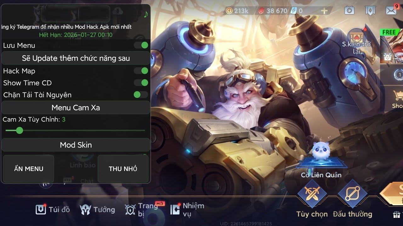 UPDATE MENU Hack Map LQ Mùa Mới Nhất - Full Chức Năng, Mod Skin, Bug ...