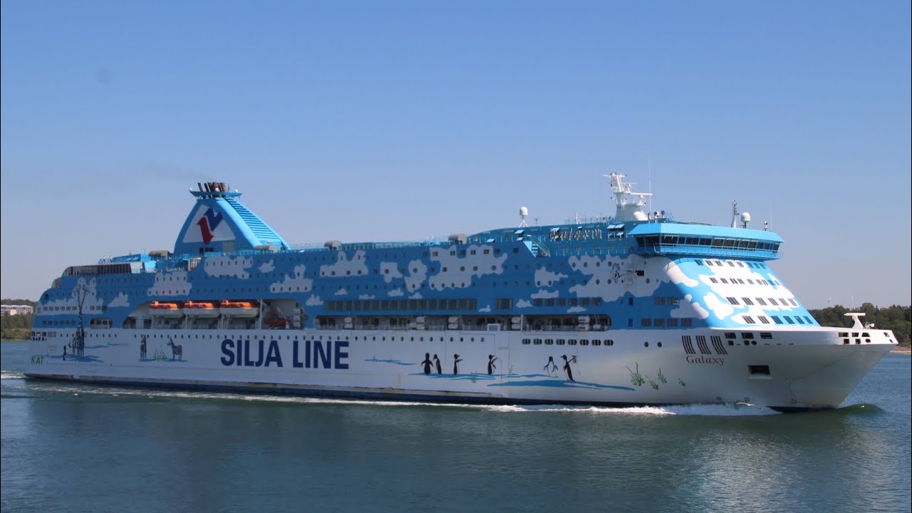 Silja Line M/s Galaxy: arrival in Mariehamn soon announcement. - YouTube