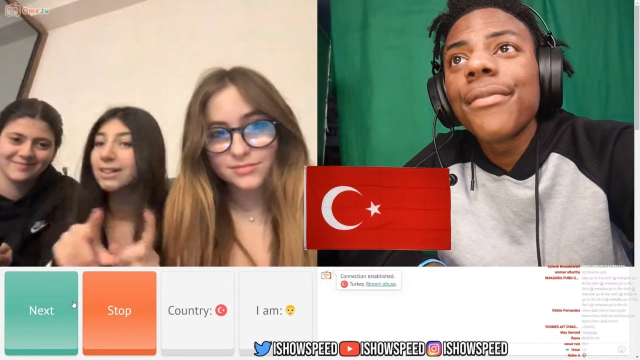 Ishowspeed Goes On Omegle And Talks To Turkish Girls Youtube