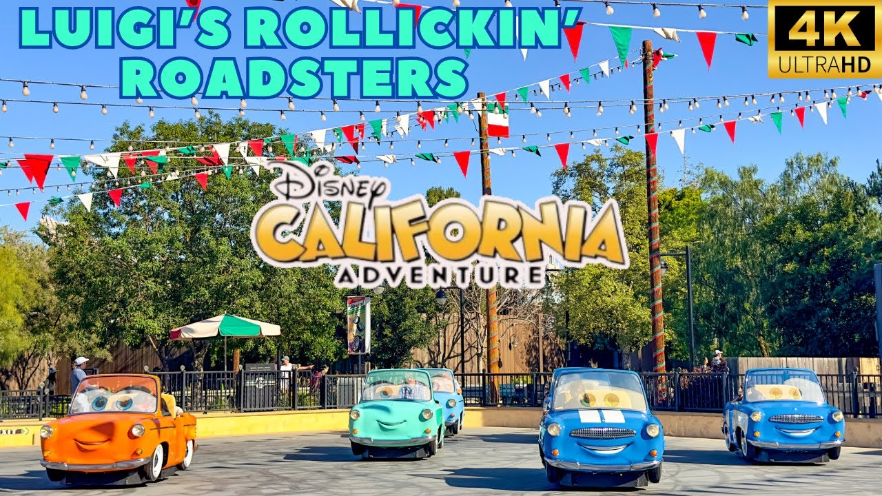 Luigi’s Rollickin’ Roadsters Ride in Disney California Adventure | Full ...