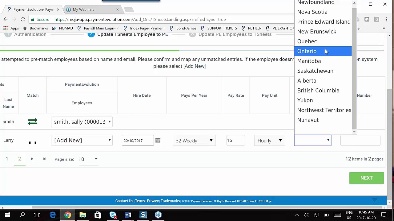 TSheets Integration with PaymentEvolution - YouTube