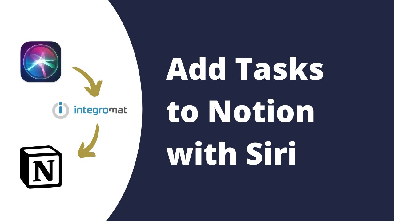 Notion Siri Shortcut With Integromat Youtube