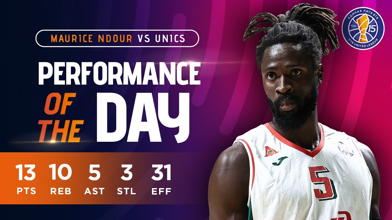 Performance of the day: Maurice Ndour vs UNICS - YouTube