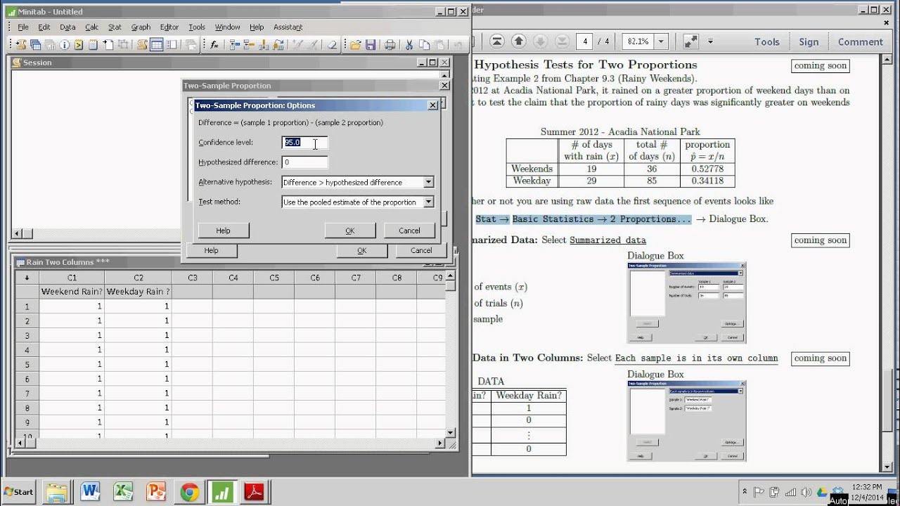 Hypothesis testing minitab - jujabeta