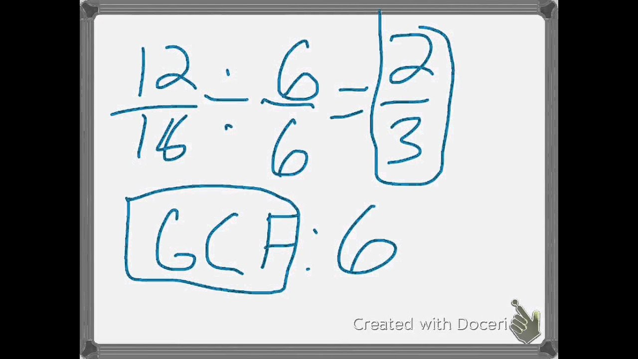 Finding Simplest Form of a Fraction - YouTube