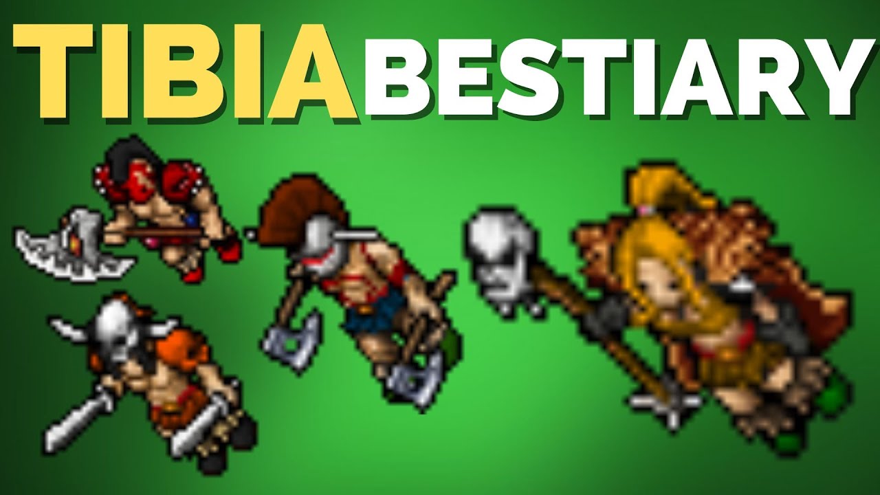 TIBIA BESTIARY Barbarian Bloodwalker, Brutetamer, Headsplitter ...