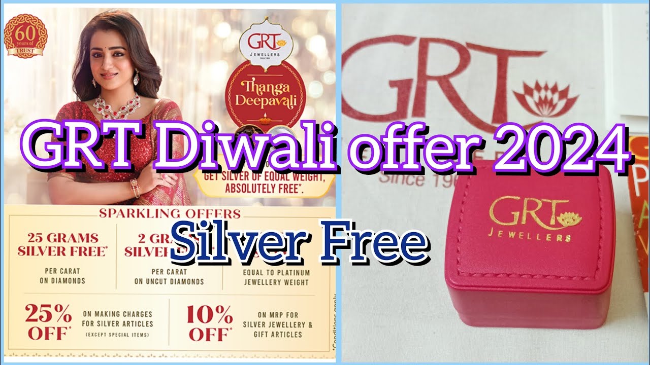 GRT தீபாவளி offer in 2024 🎇 Silver Free for every Gold purchase 😍#grt# ...