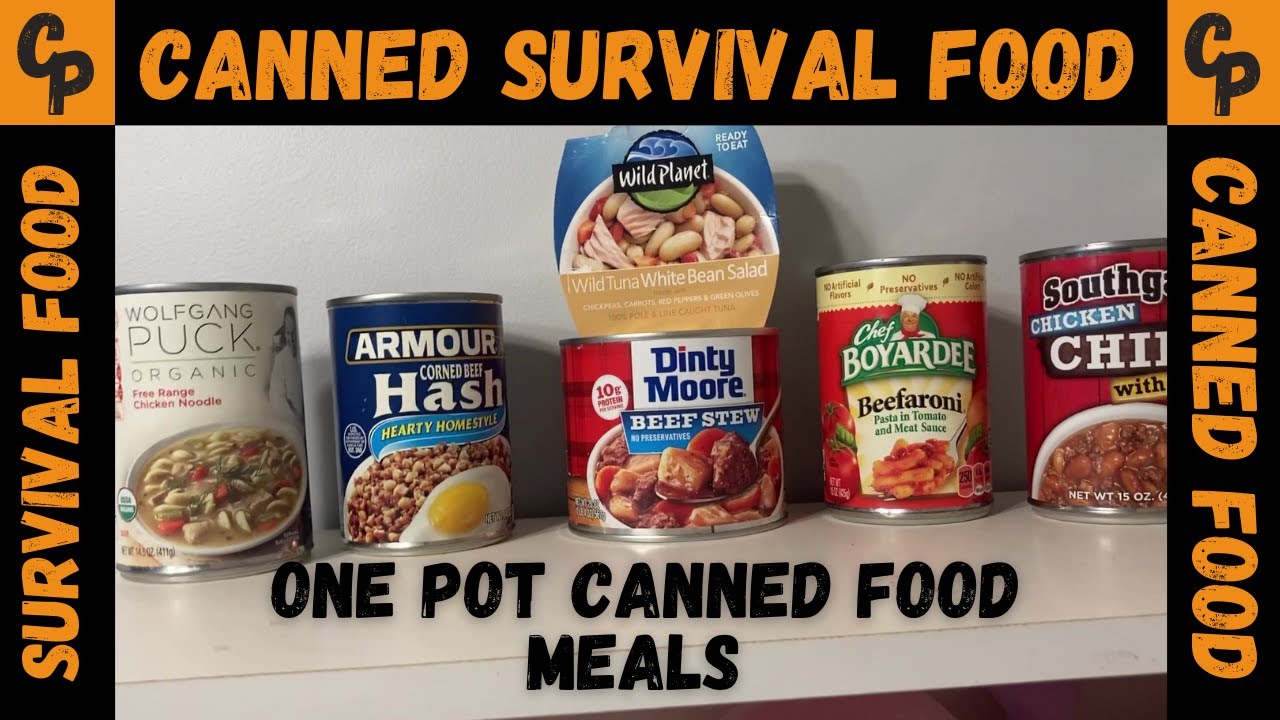 One Pot Meal Canned Food As Survival Food - YouTube