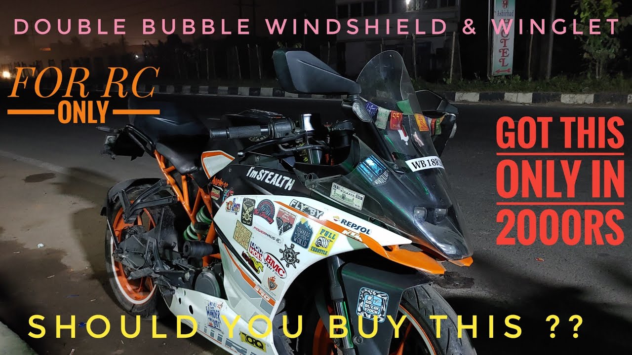 Cheapest DOUBLE BUBBLE WINDSHIELD & WINGLET for RC 390 /200/125 ||SR ...